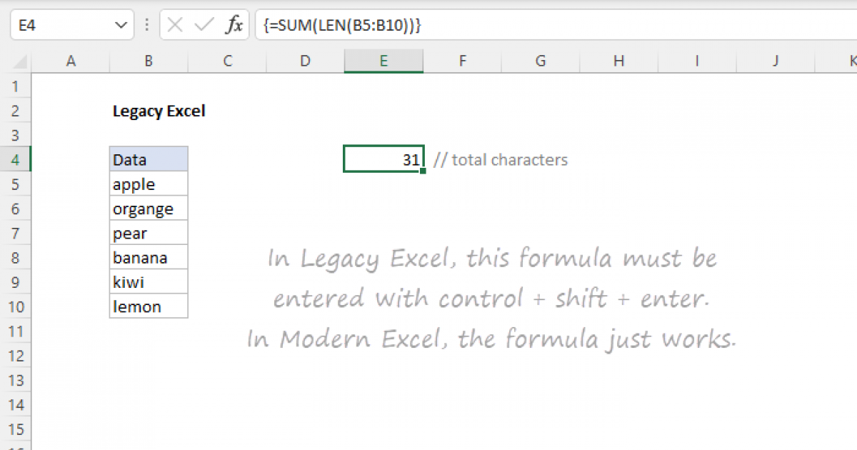 Excel Legacy Excel Exceljet